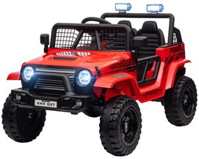 AIYAPLAY HOMCOM Elektrické dětské auto, terénní vozidlo 12 V 3-5 km/h s připojením na hudbu, dětské vozidlo s dálkovým ovládáním 2.4G, světlomety, kl…