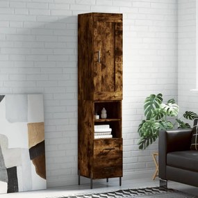 Skříň highboard kouřový dub 34,5 x 34 x 180 cm kompozitní dřevo - Default Title