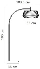 Nordlux - Stojací lampa DICTE 1xE27/60W/230V černá/béžová