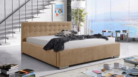 Eka Čalouněná postel Anastasia 160x200 cm Barva látky Trinity: Hořčicová (Trinity 2326), Úložný prostor: S dřevěným rámem úložného prostoru