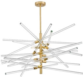 Zuma Line P0599-06A-V7AC - Lustr na tyči REYKJAVIK 6xG9/42W/230V zlatá