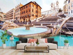 Malvis ® Tapeta Fontana della Barcaccia Vel. (šířka x výška): 432 x 290 cm