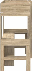 Rám patrové postele se stolem s policí Sonoma dub 75 x 190 cm 3410429