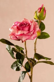 Paramit Dekorační květina umělá růže růžová 48 cm