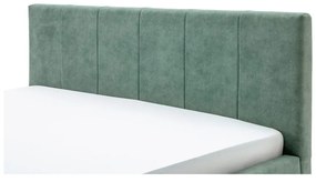 Zelená čalouněná dvoulůžková postel s úložným prostorem s roštem 180x200 cm Lizzano – Meise Möbel