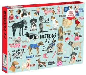 Galison Puzzle Hot dogs A-Z 1000 dílků