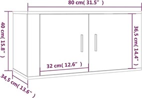 vidaXL 3dílný set TV skříněk kompozitní dřevo [3188750] Barva: hnědý dub