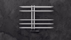 Regnis LEVEL, topné těleso 600x530mm se středovým připojením 50mm, 215W, černá matná, LEVEL530/600/D50/BLACK