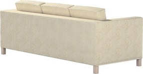 Potah na pohovku IKEA  Karlanda 3-místná nerozkládací, krátký barva béžová látka lesklé, pletený vzor, vzorované