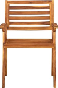 vidaXL Zahradní židle 4 ks masivní akáciové dřevo [3075171]