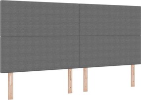 Čelo postele Světle šedá 200 cm Žebrovaná látka 3337736