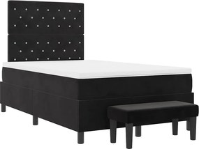 Postel s boxspringem s čelo Černá 200 x 120 cm samet 3344440