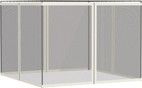 Outsunny Odpuzovače Komárů pro Altán Marquee Zahradní Pavilon 3 x 4 m - sada 4 zipových odpuzovačů komárů + upevňovací háky - polyester nylon | Aosom
