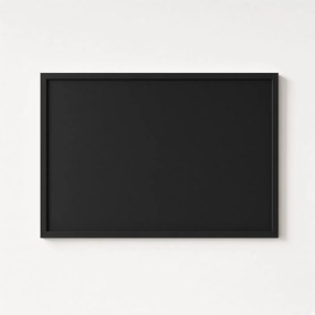 Toptabule.sk  Černá křídová tabule v černém dřevěném rámu COLOR 150x100 cm