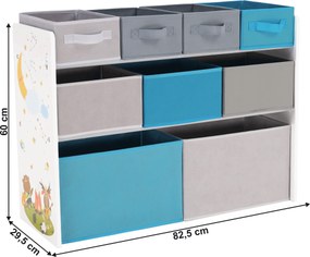 Organizér / regál na hračky, vícebarevná / vzor, DARLING TYP 2