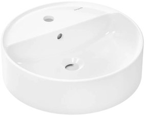 Hansgrohe Xuniva S - Umývátko na desku, průměr 45 cm, s přepadem, otvor pro baterii, SmartClean, bílá 61076450