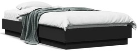 Rám postele s LED osvětlením černý 75 x 190 cm - Default Title
