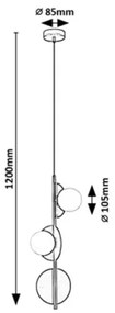 Rabalux 72224 - Lustr na lanku JULES 3xG9/5W/230V