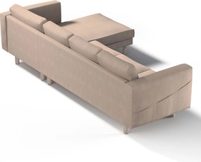 Potah na pohovku IKEA Norsborg 4-místná se šezlongem barva béžová látka pletený vzor