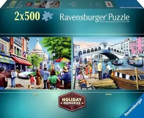 RAVENSBURGER Puzzle Holiday Memories č. 1: Vzpomínka na dovolenou / 2x