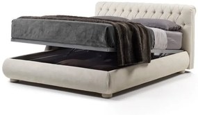 Pregio Italia sofa&relax Luxusní postel 200x200 cm VERO Vzorník kůží: Vera Pelle 056 hnědá tmavá