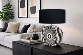 Designová stolní lampa Ilissa 62 cm černo-bílá