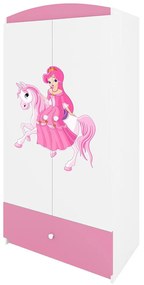 Babydreams | šatní skříň | růžová/bílá | princezna a kůň