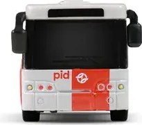 RAPPA 241114 Kovový kloubový autobus PID Praha červený 18 cm / od 3 le