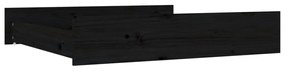 Zásuvky pod postel 2 ks černé masivní borové dřevo