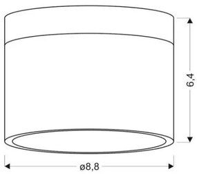 LED Stropní svítidlo TUBA LED/9W/230V bílá/černá