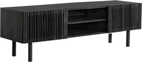 Černý TV stolek v dekoru jasanu 160x50x43 cm Sion – Jotex