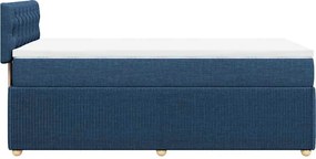 Box spring postel s matrací modrá 100 x 200 cm textil 3289680