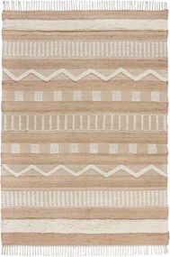 Kusový koberec Jubilant Medina Jute Natural/Ivory, 160x230, béžová, obývacia izba, Flair Rugs