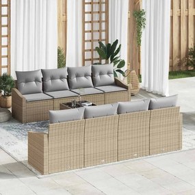 Set pohovek 7 ks Beige a šedá polyratan 3355319