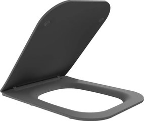 Mexen Madox, SLIM WC deska s měkkým zavíráním, duroplast, tmavě šedá matná, 39154061