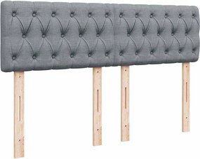 Box spring postel s matrací světle šedá 160 x 200 cm textil 3287514
