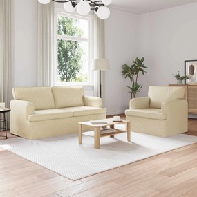 Set pohovek 2 ks Krémová textil 3407565