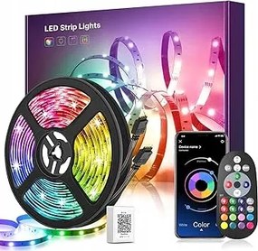 Led pásek 30M Rgb Bluetooth Mobilní Aplikace Dálkový Ovladač Hudba Set