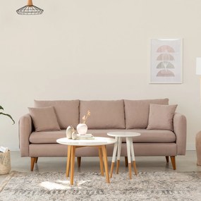Hanah Home Pohovka SOFIA světle hnědá 215 cm