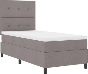Postel s boxspringem s čelo Taupe 100 x 200 cm textil 3339368