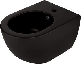 Deante Peonia, závěsný bidet 51x36 cm Rimfree, černá matná, CDE_NBPW