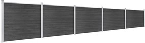 Set plotového dílce WPC 872 x 146 cm šedý 3070458