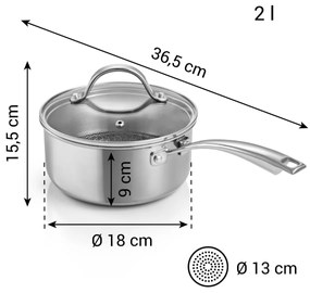 Rendlík SteelCRAFT s poklicí ø 18 cm, 2,0 l