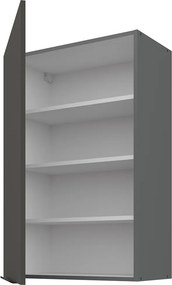 ARIA pi | horní skříňka 60 G-90 1F policová | 60 cm | VYSOKÁ | ANTI FINGERPRINT povrch | antracit/šedá grafit