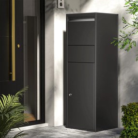 Poštovní schránka Wiltec – 460 × 450 × 1400 mm, černá (60922)