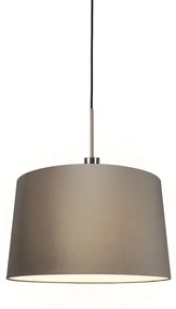 Moderní závěsná lampa z oceli se stínidlem 45 cm tupá - Combi 1