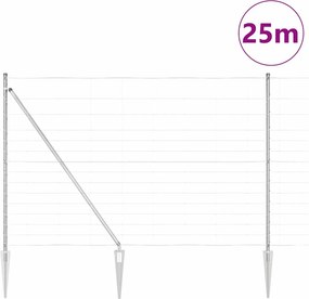 Svařované drátěné ploty s hroty 25 x 1,6 m Pozinkovaná ocel 3351440