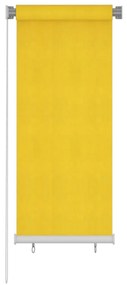vidaXL Venkovní roleta 60 x 140 cm žlutá HDPE