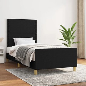 Rám postele bez matrací černá 90x190 cm textil 3124938