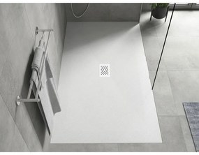 Mexen Hugo, obdélníková sprchová vanička SMC 150 x 100 cm, bílá, bílá krytka, 42101015-W